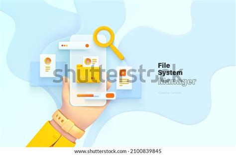 Search Classification Data Hand Holding Phone Stock Vector Royalty Free 2100839845 Shutterstock