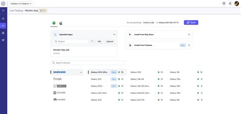 Live Testing On Mobile App Katalon Docs
