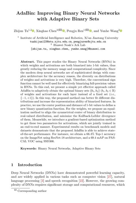 Adabin Improving Binary Neural Networks With Adaptive Binary Sets Deepai