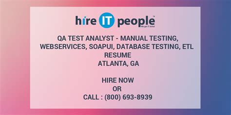Qa Test Analyst Manual Testing Webservices Soapui Database Testing