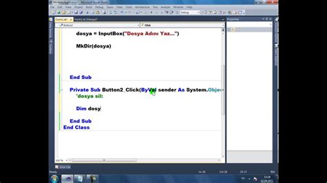 Visual Basic Net Ders 386 Dosya İşlemleri Rmdir Youtube