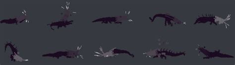 File Black Lizard Variants And Attributes Png Official Rain World Wiki