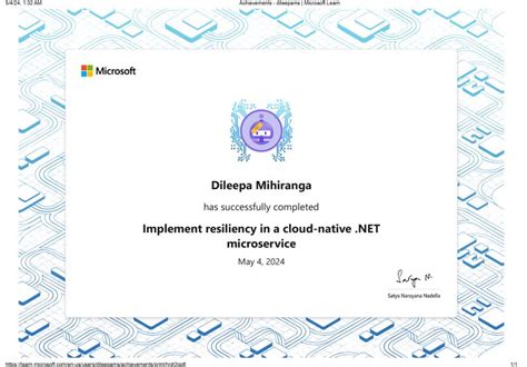 Ive Earned The Implement Resiliency In A Cloud Native Net