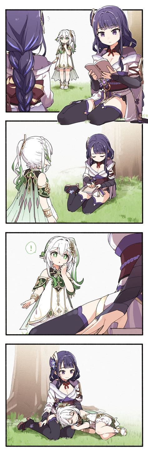 Raiden Shogun And Nahida Genshin Impact Drawn By Yukie Kusaka Shi