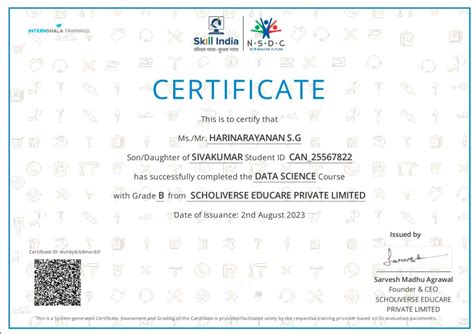 Harinarayanan Sivakumar On Linkedin Datascience Internshalatrainings