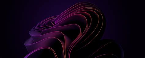 Фиолетовые линии в виде волн на темно синем фоне · 1920x768 Обложка для Vk бесплатная фотография