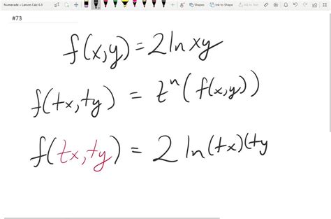Solved Determining If A Function Is Homogeneous In Exercises 67 74 Determine Whether The