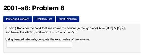 Solved 2001 A8 Problem 7 Previous Problem Problem List Next