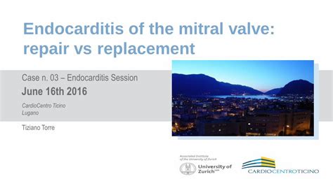 Pdf Endocarditis Of The Mitral Valve Repair Vs Replacement · Habib G Et Al 2015 Esc