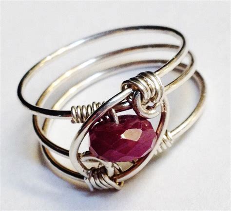 Ruby Ring Ruby Jewelry Ruby Gemstone Ring Red Ruby Ring Etsy