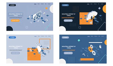 사물의 산업 인터넷 방문 페이지 템플릿 정보 처리 분야의 혁신 0명에 대한 스톡 벡터 아트 및 기타 이미지 0명 감지기