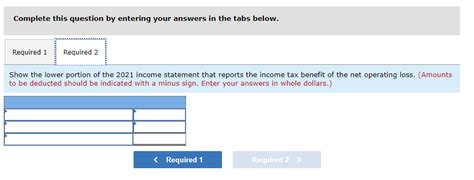 Solved Exercise Algo Net Operating Loss Carryforward Chegg