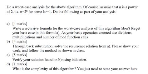 Consider The Following Algorithm Based On The Divide Chegg Com