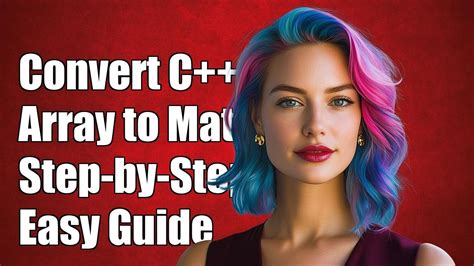How To Convert C Array To Opencv Mat A Step By Step Guide Youtube