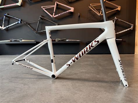 Specialized S Works Tarmac Sl8 Rahmenset Gloss Metallic White Silver Pearl Black Frameset 2026