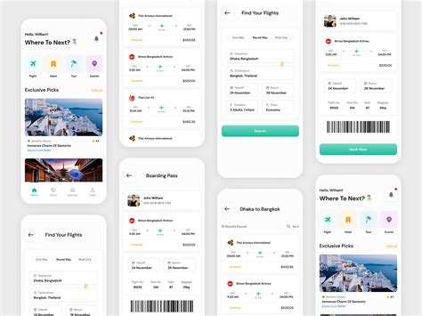 travel app ui on behance