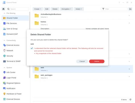 How To Delete A Shared Folder On Synology Nas Nas Master