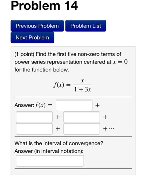 Solved Problem 14 Previous Problem Problem List Next Problem