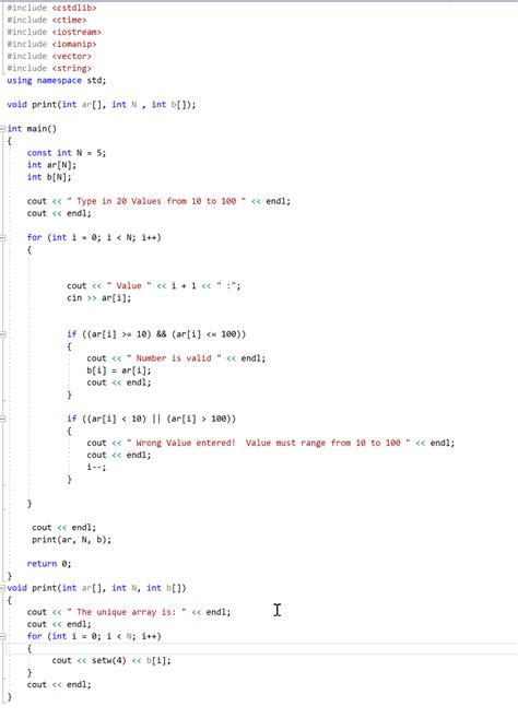 Solved Can Only Use One Dimensional Array For Loops If And Chegg Com