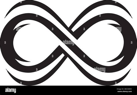 Infinity Symbol Black Vector Icon Mathematical Endless Loop Sign Eternity Symbol Infinite