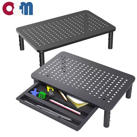 Monitor Stand Monitor Riser With Drawer 3 Height Adjustable Ergonomic Metal Monitor Riser Stand