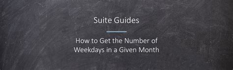 How To Get The Number Of Weekdays In A Given Month In Netsuite