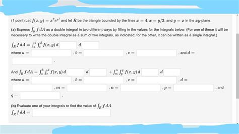 Solved Point Let F X Y Z Ex And Let R Be The Chegg Com