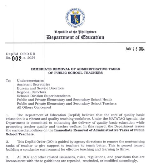 Deped Order Sdo Olongapo City
