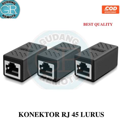 Jual Konektor Rj Barrel Utp Sambungan Lan Adapter Extension Connector Cat Shopee