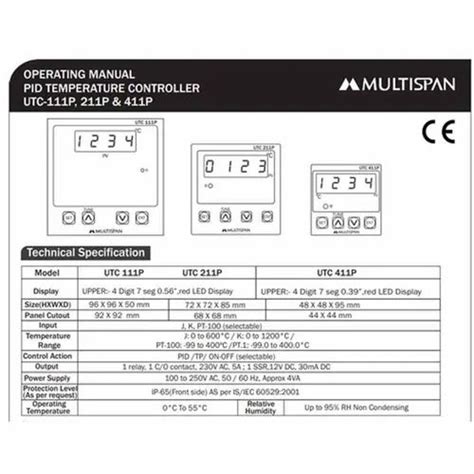 Utc 113P Multispan Temperature Controller At 850 Multispan PID Temperature Controller In