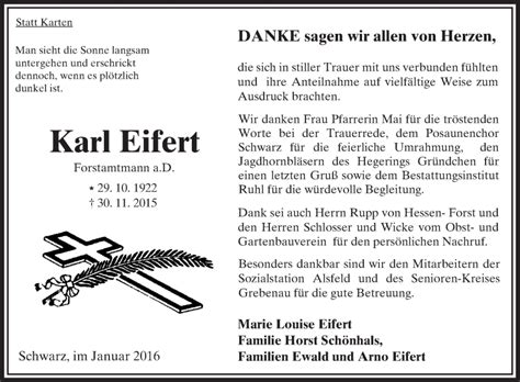 Traueranzeigen Von Karl Eifert Vrm Trauer De
