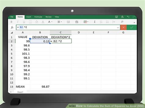 3 Ways To Calculate The Sum Of Squares For Error Sse Wikihow