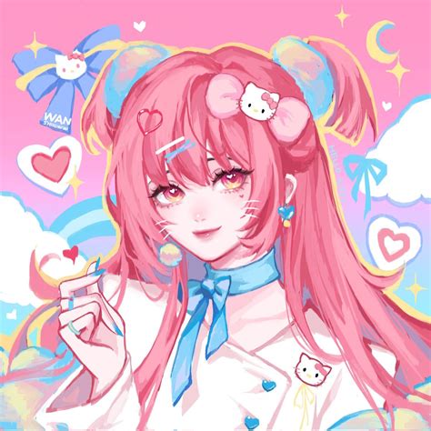 Shilliww On Twitter Hello Kitty Drawing Hello Kitty Art Cool Anime