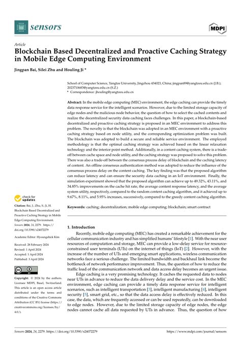 Pdf Blockchain Based Decentralized And Proactive Caching Strategy In