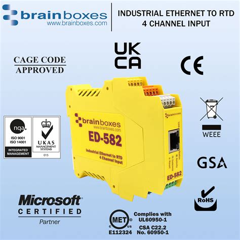 BRAINBOXES ED Ethernet To Channel RTD Input Rapid Online