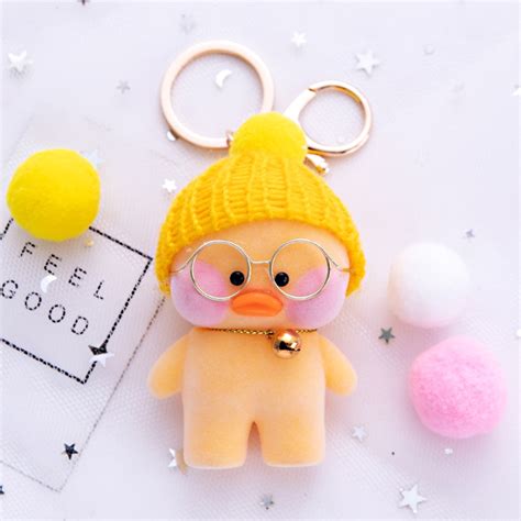 귀여운 오리 캐릭터 열쇠고리 인형 가방고리 티몬