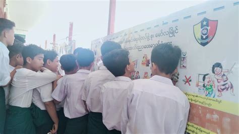 မော်လမြိုင်မြို့ အမှတ် ၁၃ အခြေခံပညာအထက်တန်းကျောင်းတွင် လူကုန်ကူးမှုအန္တရာယ် တားဆီးကာကွယ်နှိမ်န