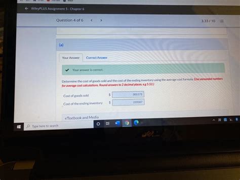 Solved Wileyplus Assignment 5 Chapter 6 Question 4 Of 6