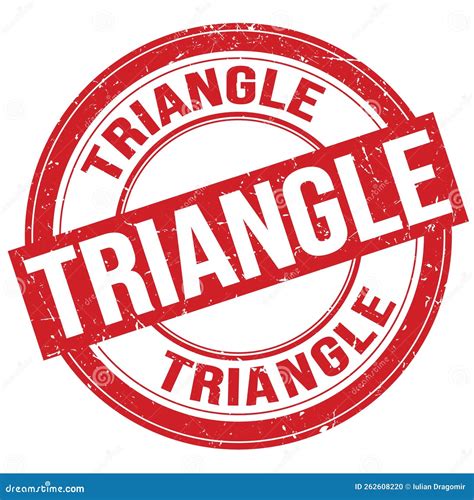 Triangle Text Written On Red Round Stamp Sign Stock Illustration Illustration Of Button Text