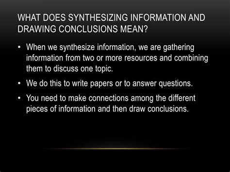 Ppt Synthesizing Information Powerpoint Presentation Free Download Id 2087048