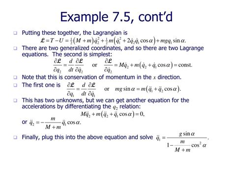 PPT Physics 312 Lecture 5 Examples Of Lagranges Equations PowerPoint Presentation ID 4590538