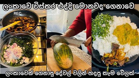 ලංකාවට ගිහින් ආවට පස්සේ ගෙනාපු පලවෙනි වීඩීයෝ එක රසම රස කෑම වේලක් Madu Liyange Youtube