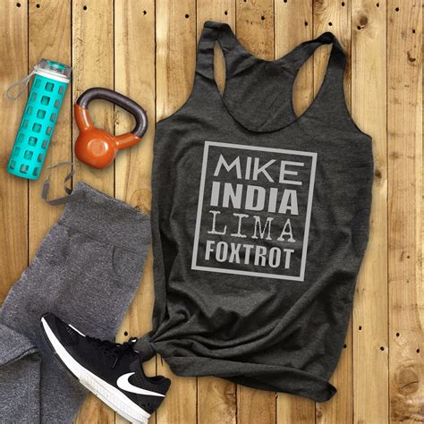 Mike India Lima Foxtrot Milf Racerback Triblend Crossfit Etsy España