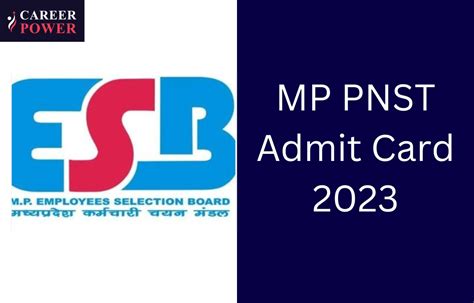 Mp Pnst Admit Card 2023 Out Direct Download Link