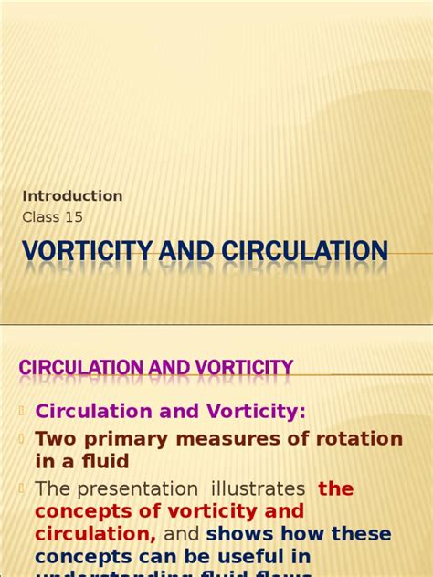 Vorticity And Circulation Pdf Rotation Around A Fixed Axis
