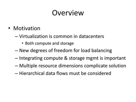 Ppt Server Storage Virtualization Integration And Load Balancing In