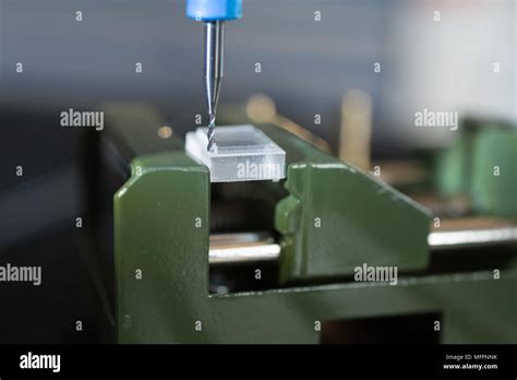 Processing Of The Plastic Workpiece On CNC Milling Machine Stock Photo Alamy