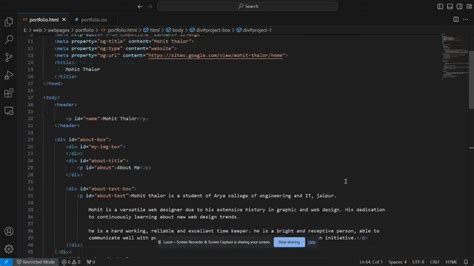 mohit thalor on linkedin portfolio htmlcss oasisinfobyte webdevelopment intership…