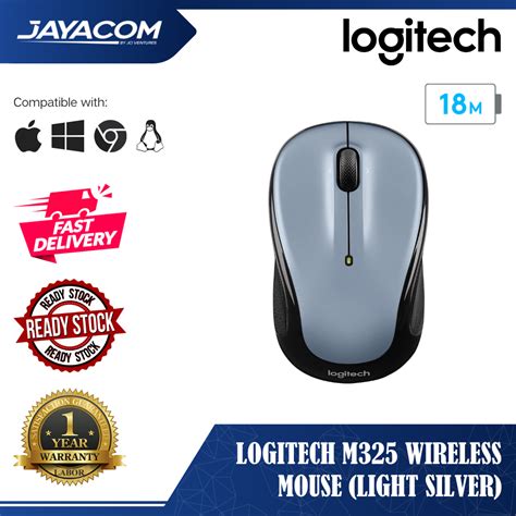 Logitech M325 Wireless Mouse Light Silver