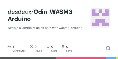 Github Desdeuxodin Wasm3 Arduino Simple Example Of Using Odin With Wasm3 Arduino
